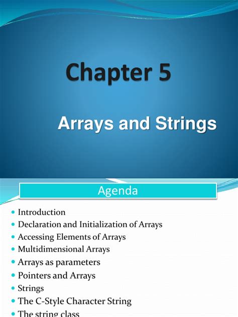 chapter 5 array and strings pdf