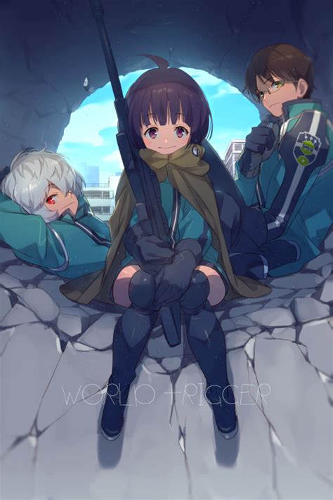 Amatori Chika Kuga Yuuma And Mikumo Osamu World Trigger Drawn By