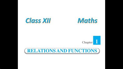 class 12 chapter 1 lecture1 relation and functions i reflexive i