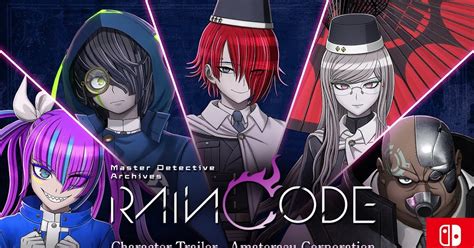 Master Detective Archives Rain Code Switch Recebe Novo Trailer Apresentando Os Personagens Da