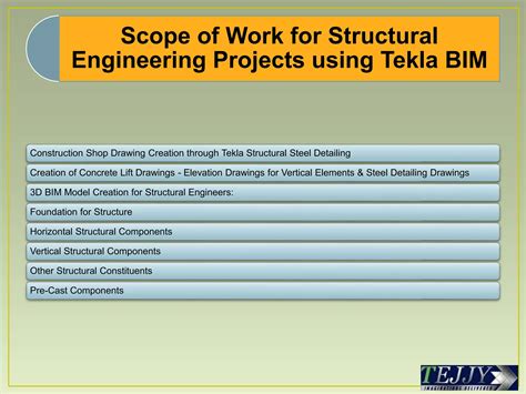 How Tekla Bim Modeling Saving Time For Top Structural Engineering Firms Tejjy Inc Ppt