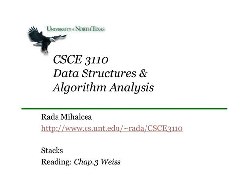ppt csce 3110 data structures and algorithm analysis powerpoint