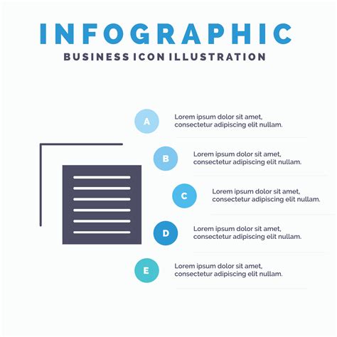 Document File User Interface Solid Icon Infographics 5 Steps Presentation Background 14867644