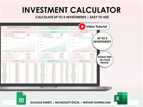 Investment Tracker Excel Google Sheets Spreadsheet Investment Tracker Spreadsheet Investment