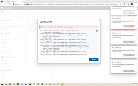 Could Not Locate That Index Pattern Field Id Timestamp Kibana Discuss The Elastic Stack
