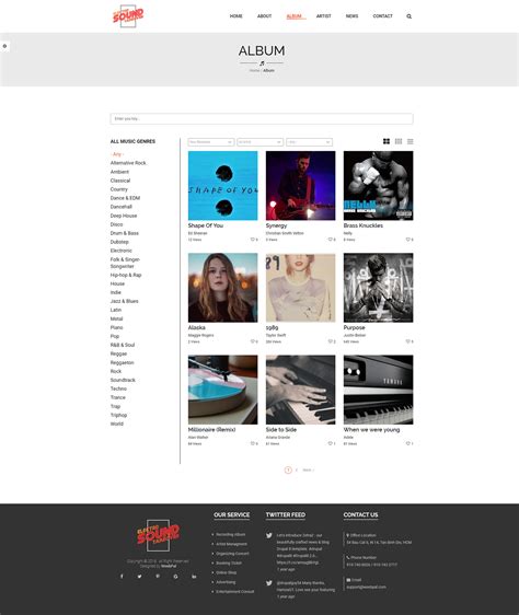 Electro Sound Music Artist Drupal 9 Theme WeebPal