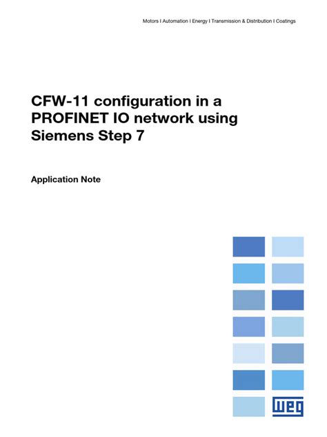 Weg Cfw11 Config Profinetio Siemensstep Appnote 21 Pdf Input Output Computer Science