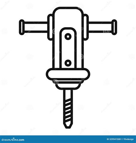 Pneumatic Drill With Chisel Tip For Construction And Demolition Stock