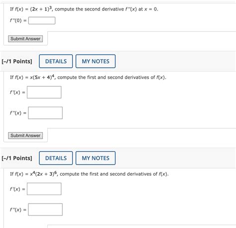 If F X 2 X 1 3 Compute The Second Derivative StudyX