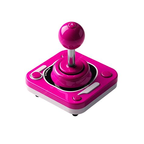 Vibrant Pink Joystick With Glossy Finish Featuring Round Raised