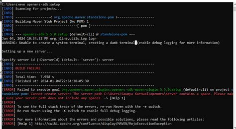 Cannot Create Server As Server Path Contains Spaces Any Known Work