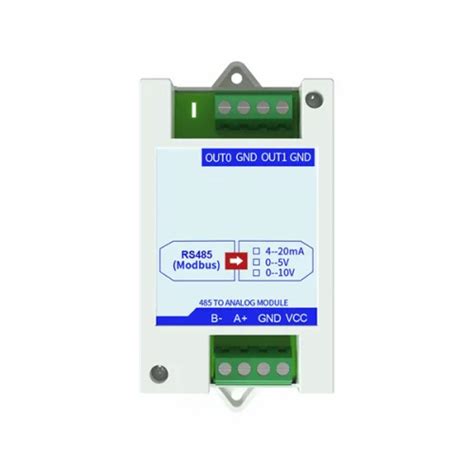 Single Phase 2 Channel RS485 To Analog Voltage 0 5v 0 10v Converter 50 W For Industrial At