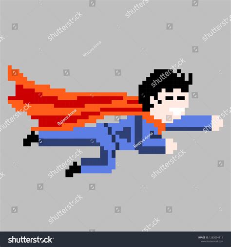 Super Hero Pixel Art Stock Vector Royalty Free 1283094811 Shutterstock
