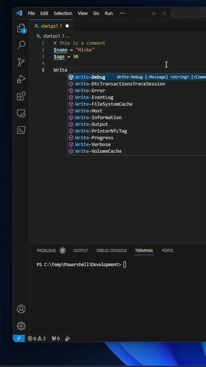 Basic Scripting Powershell For Beginners Comments And Variables Beginner Tutorial Powershell