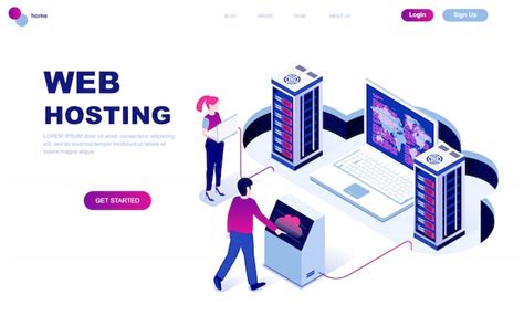 Premium Vector Modern Flat Design Isometric Concept Of Web Hosting