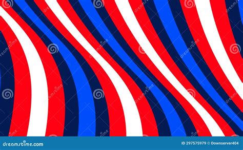 Abstract Wave Background Red White And Blue Color Seamless Looping