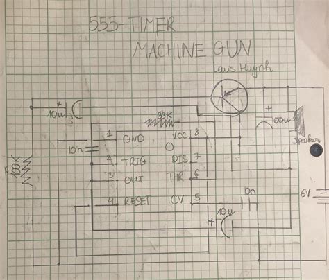 555 Timer Project Machine Gun Build Your Own Circuit Louis Huynh