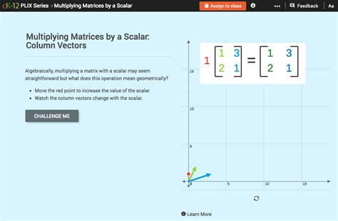 Multiplying Matrices By A Scalar Column Vectors Interactive For 10th