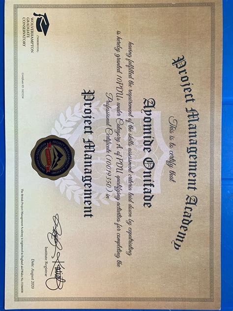 Ayomide Onifade On Linkedin I Got My Certificate Of Project Management From The Project Management