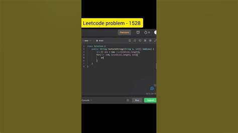 Leetcode Problem 1528 Shuffle String Leetcode Java Shorts Youtube