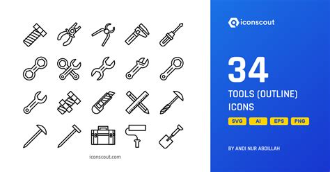 Download Tools Outline Icon Pack Available In SVG PNG Icon Fonts