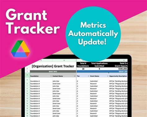 Excel Grant Calendar Template For Nonprofits Instant Download Etsy
