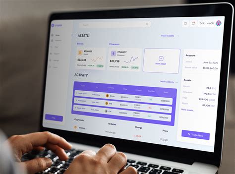 crypto dashboard design on behance