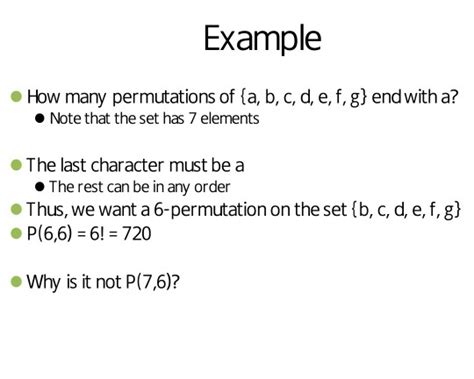 Solved Example How Many Permutations Of Fa B C D Ef G