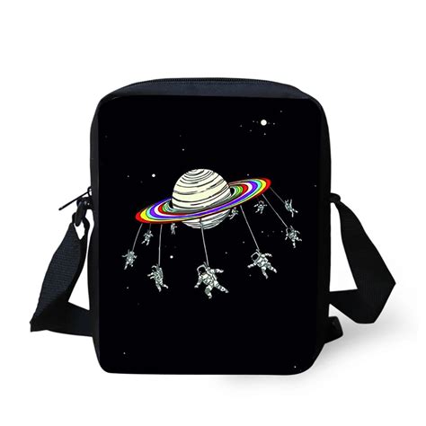 에일리언 레인보우 스페이스 프린트 핸드백 최고의 선물 크로스 바디 백 유니섹스 Et 미니 메신저 백 키즈 숄더백 어린이 학교 가방크록스 바디 백 Aliexpress