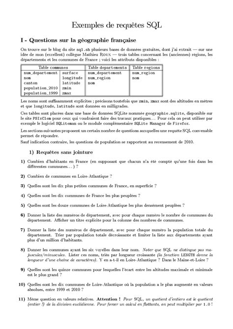 Exercices Of Sql Server Docsity