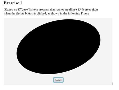 Exercise 1 Rotate An Ellipse Write A Program That