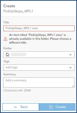 Problem Unable To Create Hosted Feature Layer Views In Arcgis Online Or Portal For Arcgis