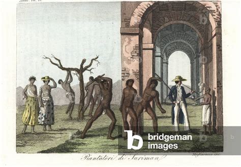 Image Of African Slaves Being Tortured And Beaten On A Surinam Plantation