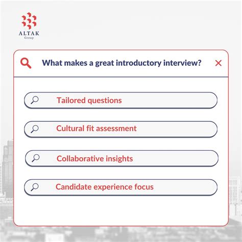 Altak Group On Linkedin What Makes A Great Introductory Interview The