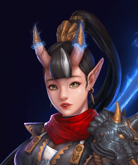 Artstation Ghost Blader Oni Lyn Yong Jun Park Special Characters Oni Ghost