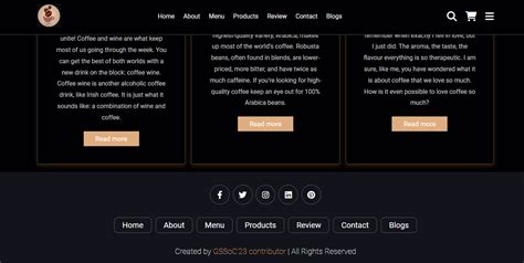 Frontend Project The Coffee House Footer Design · Issue 3408