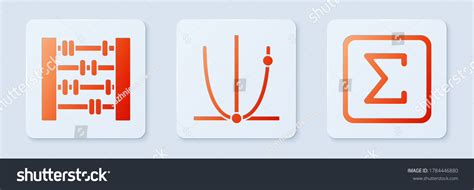 Set Graph Schedule Chart Diagram Abacus Stock Vector Royalty Free