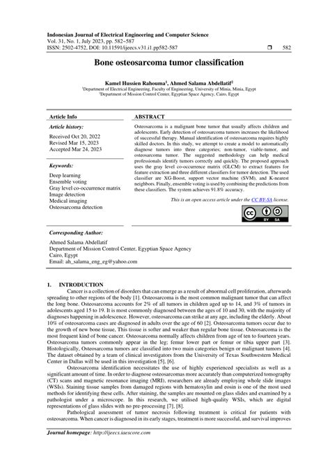 Pdf Bone Osteosarcoma Tumor Classification