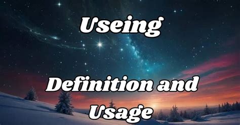 Using Or Useing Which Spelling Is Correct