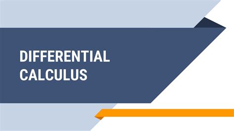 SOLUTION Differential Calculus Lecture Formulas Of Derivatives Of