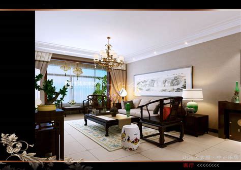 中正乐居140平米三居室新中式装修案例