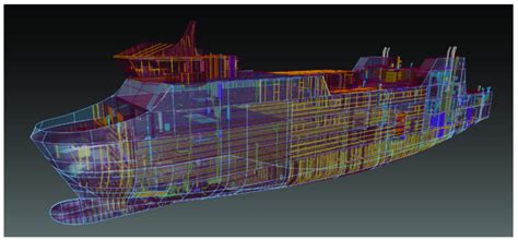 Complete 3d View Of A Ferry In A Cad Tool Download Scientific Diagram