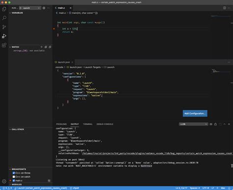 Debug Session Fails If I Watch For A Certain Expression · Issue 439