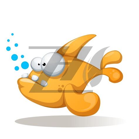 دانلود وکتور تصویر شخصیت کارتونی ماهی دانلود رایگان فایل لایه باز، Psd، وکتور، لوگو و موکاپ