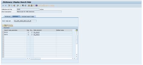 Opt Sap Tcode Matchcode For Wbs Elements
