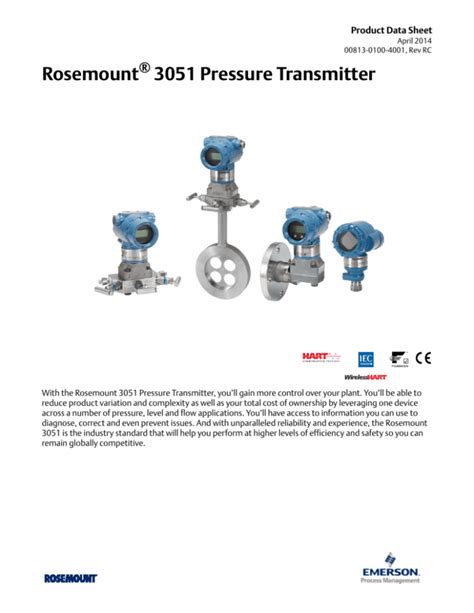 Data Sheet For Pressure Transmitter At Dominic Wright Blog
