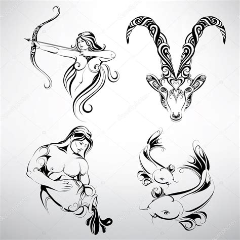 Set Of Zodiac Signs — Stock Vector © Nutriaaa 67898995