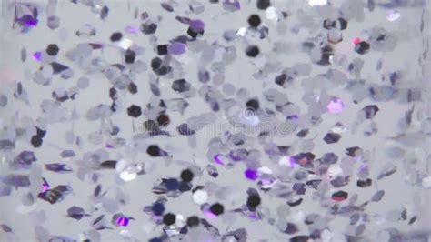 Many Hexagon Particles Float Down In Space Of Stock Video Video Of