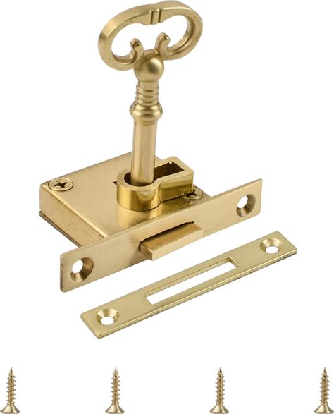 Ufurmate Vintage Lock Set With Key Gold Cabinet Drawer Jewelry Box