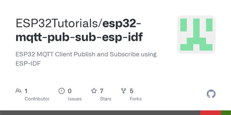 Github Esp32tutorialsesp32 Mqtt Pub Sub Esp Idf Esp32 Mqtt Client Publish And Subscribe